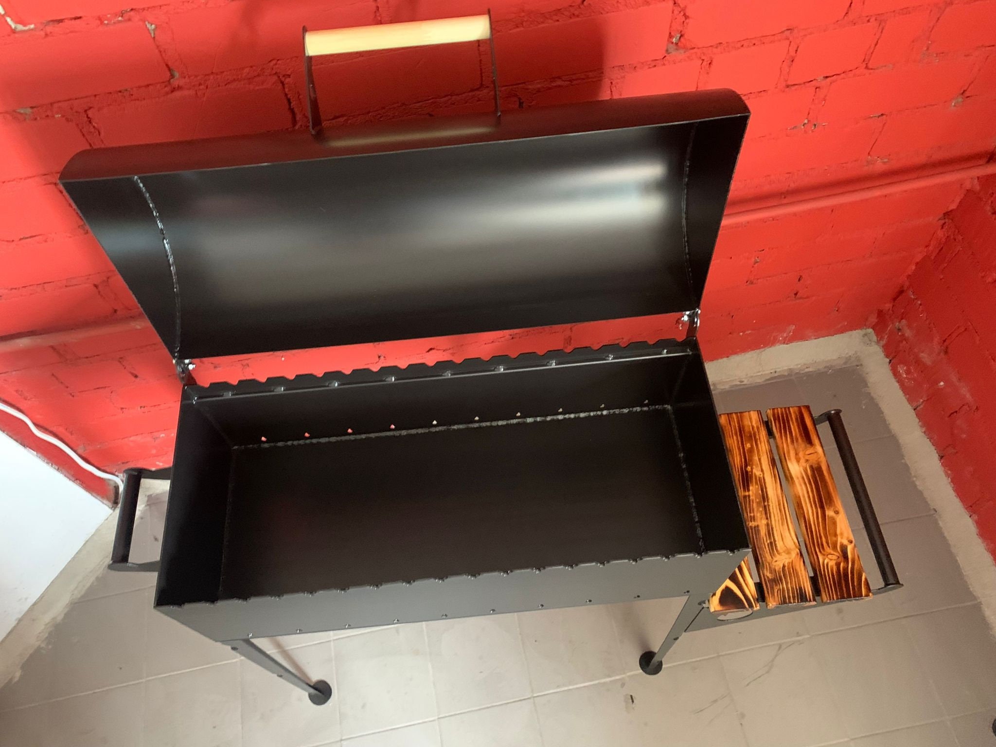 Classic Grill With a Lid and Shelf Individual Design Portable - Etsy