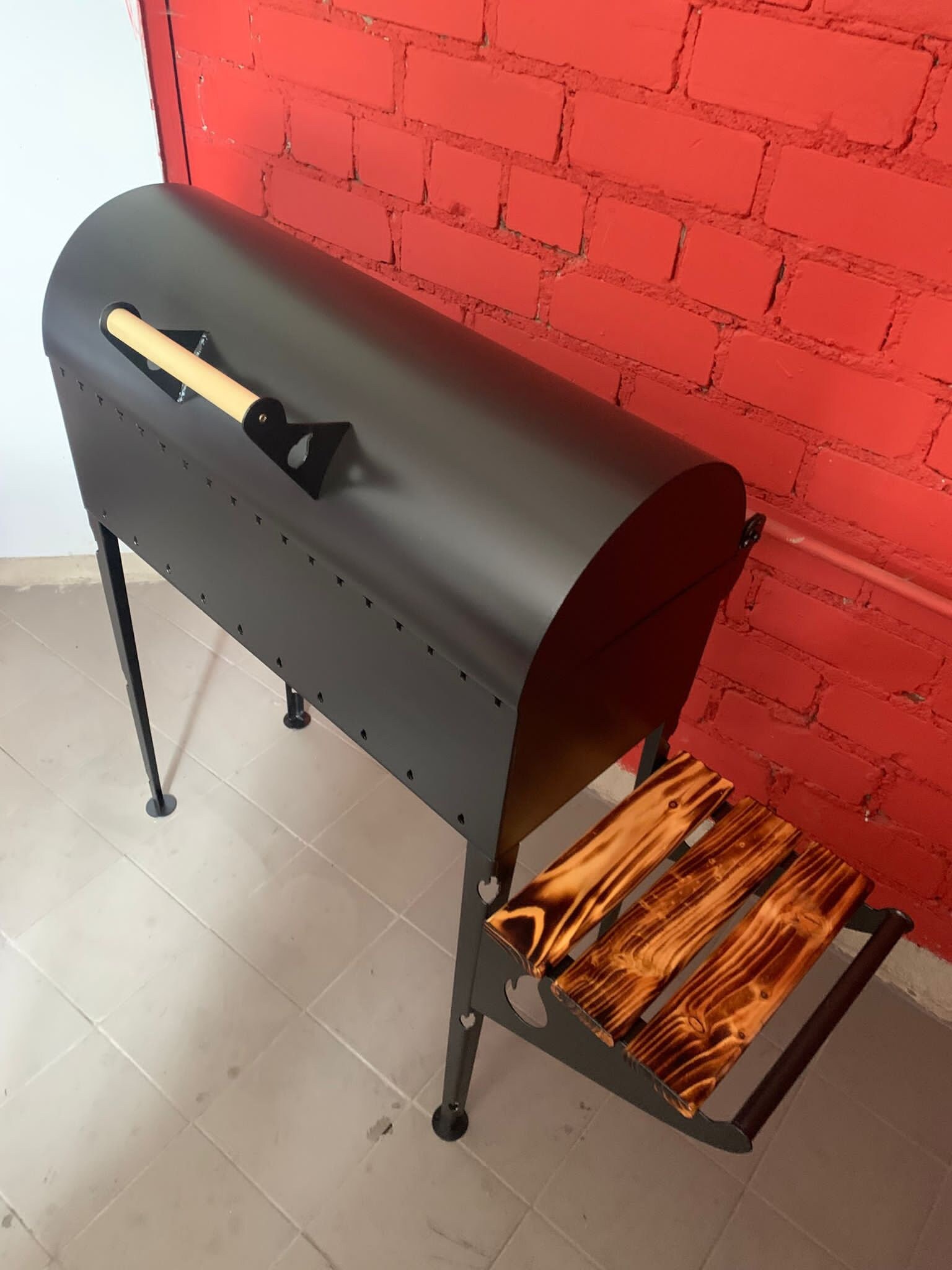 Classic Grill With a Lid and Shelf Individual Design Portable - Etsy