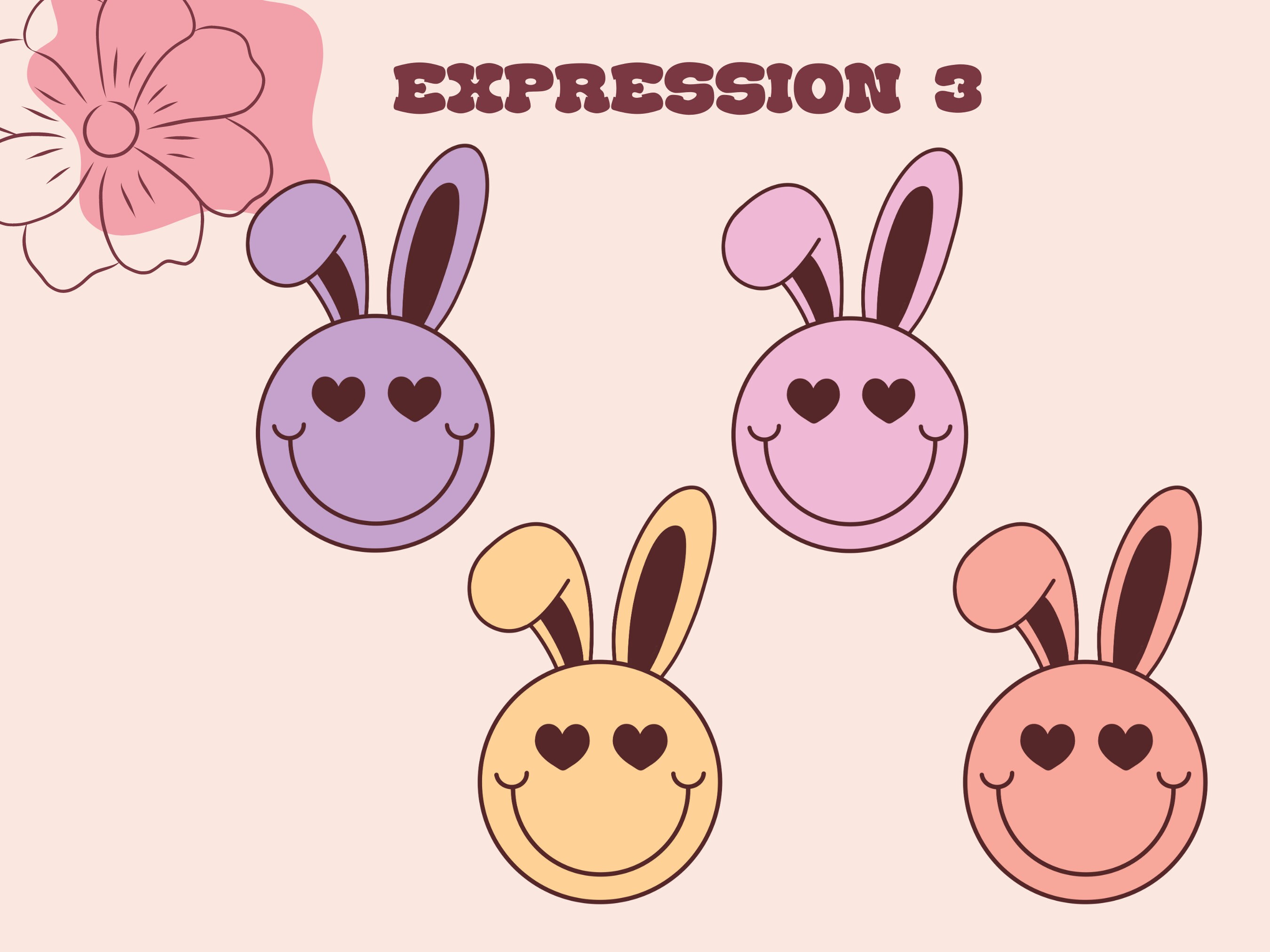 Easter Bunnies PNG, Retro Groovy Easter Sublimation, Retro Easter PNG ...