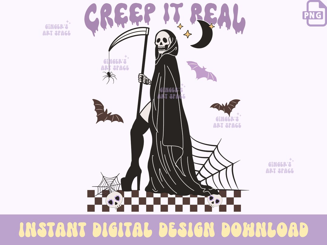 Creep It Real PNG, Hot Babe Halloween, Spooky Season Design, Horrors in ...
