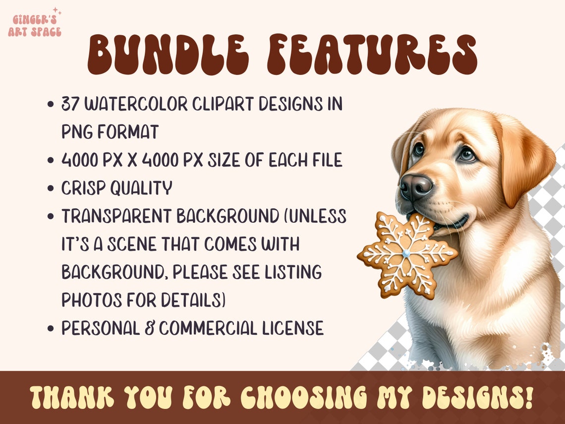 Yellow Lab PNG, Yellow Labrador Clipart Bundle, Watercolor Yellow Lab ...