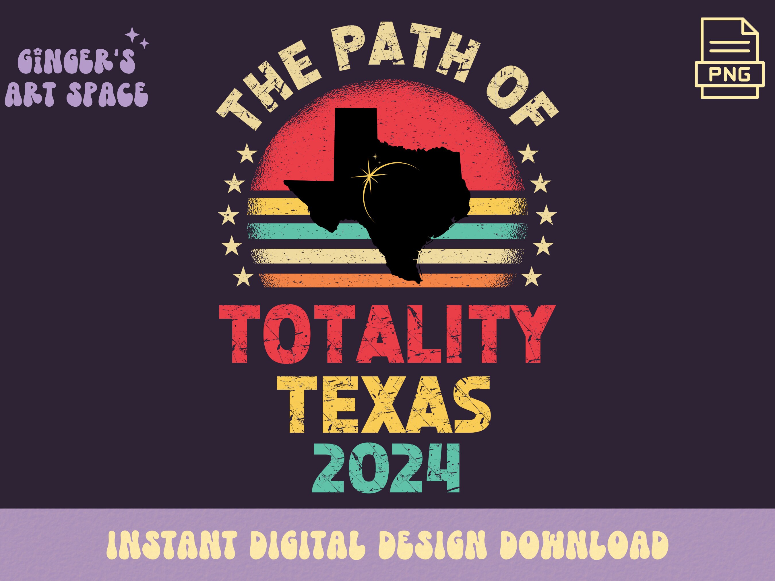 Totality in Texas PNG, Texas Totality Spring 2024, the Path of Totality ...
