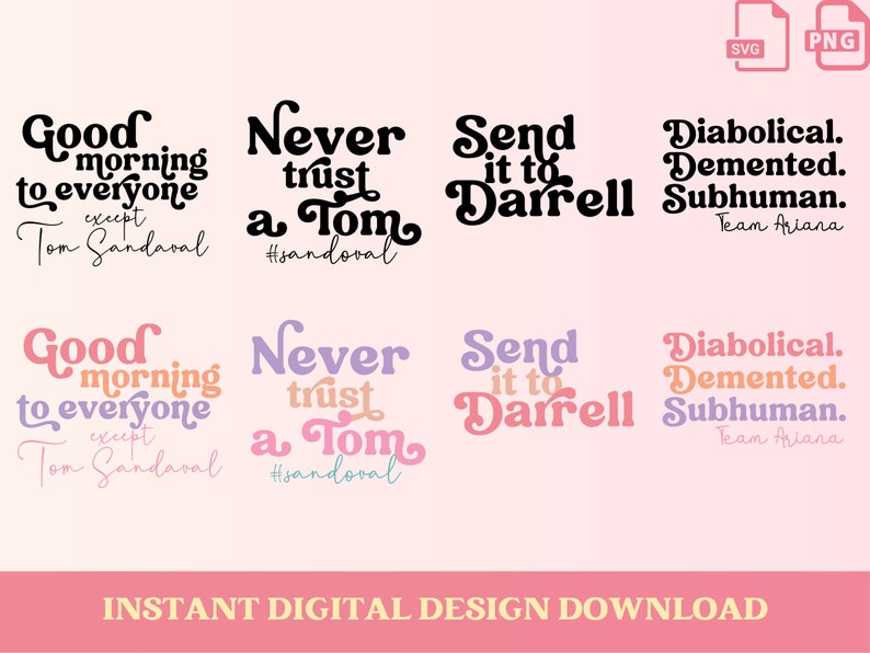 Vanderpump Rules Mega Bundle Vanderpump PNG, SVG Designs, Tom Sandoval ...