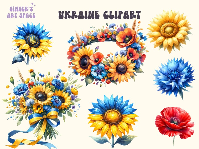 Ukraine Clipart, Ukraine PNG, Watercolor Ukraine Clipart, Stand With ...