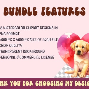 Yellow Lab PNG, Yellow Labrador Clipart Bundle, Watercolor Yellow Lab ...