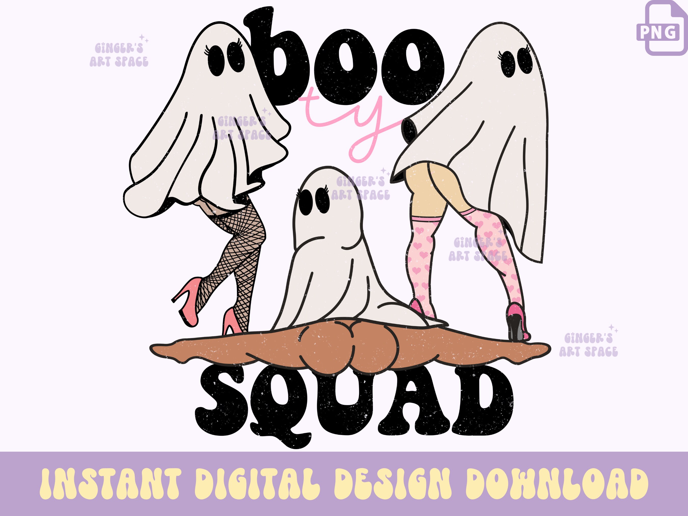 Booty Ghost PNG, Booty Squad Funny Halloween Design, I Put the Boo in ...