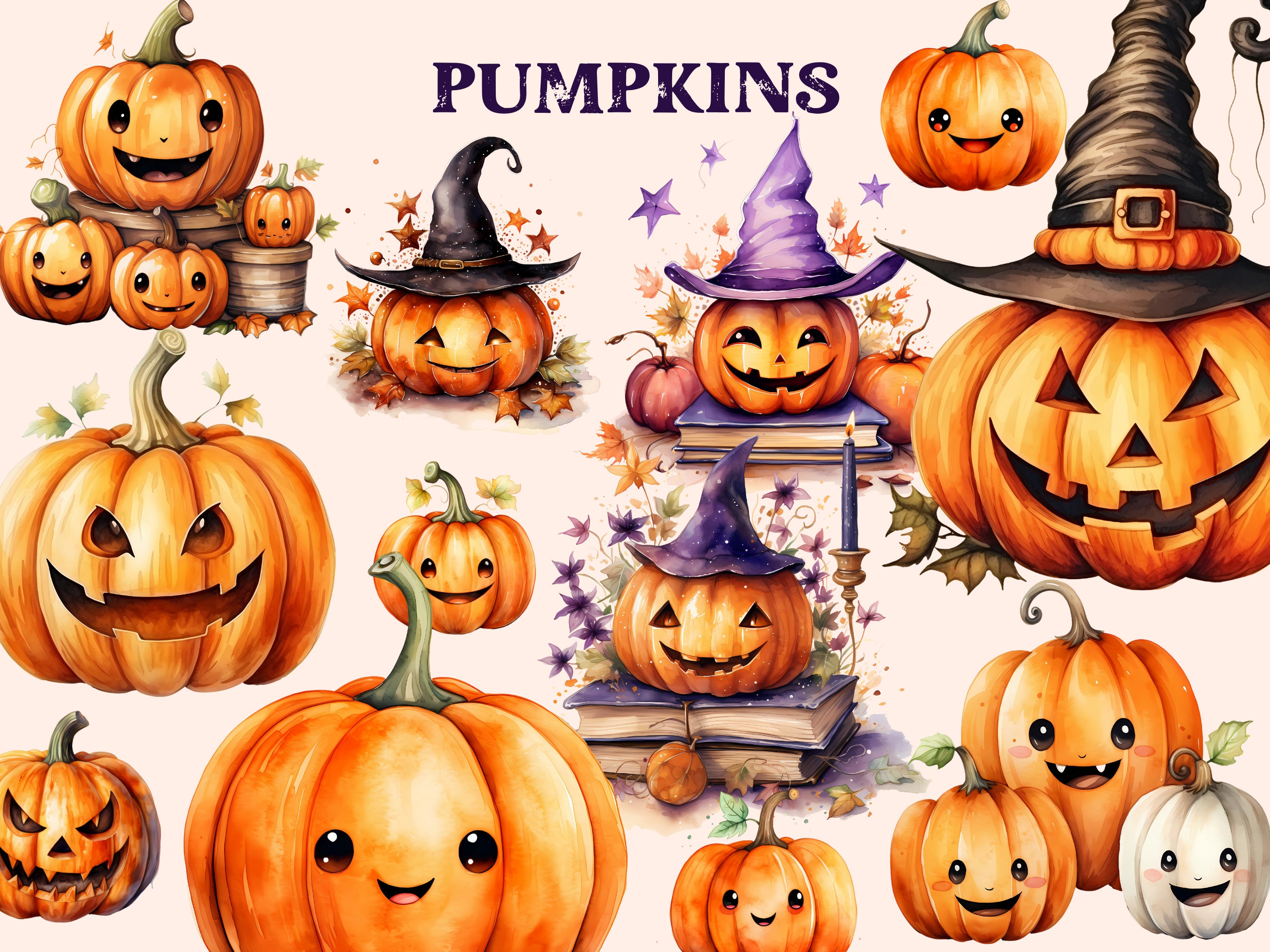 Spooky Halloween Clipart Bundle, Cute Spooky Halloween Sublimation ...