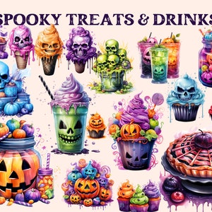 Spooky Halloween Clipart Bundle, Cute Spooky Halloween Sublimation ...