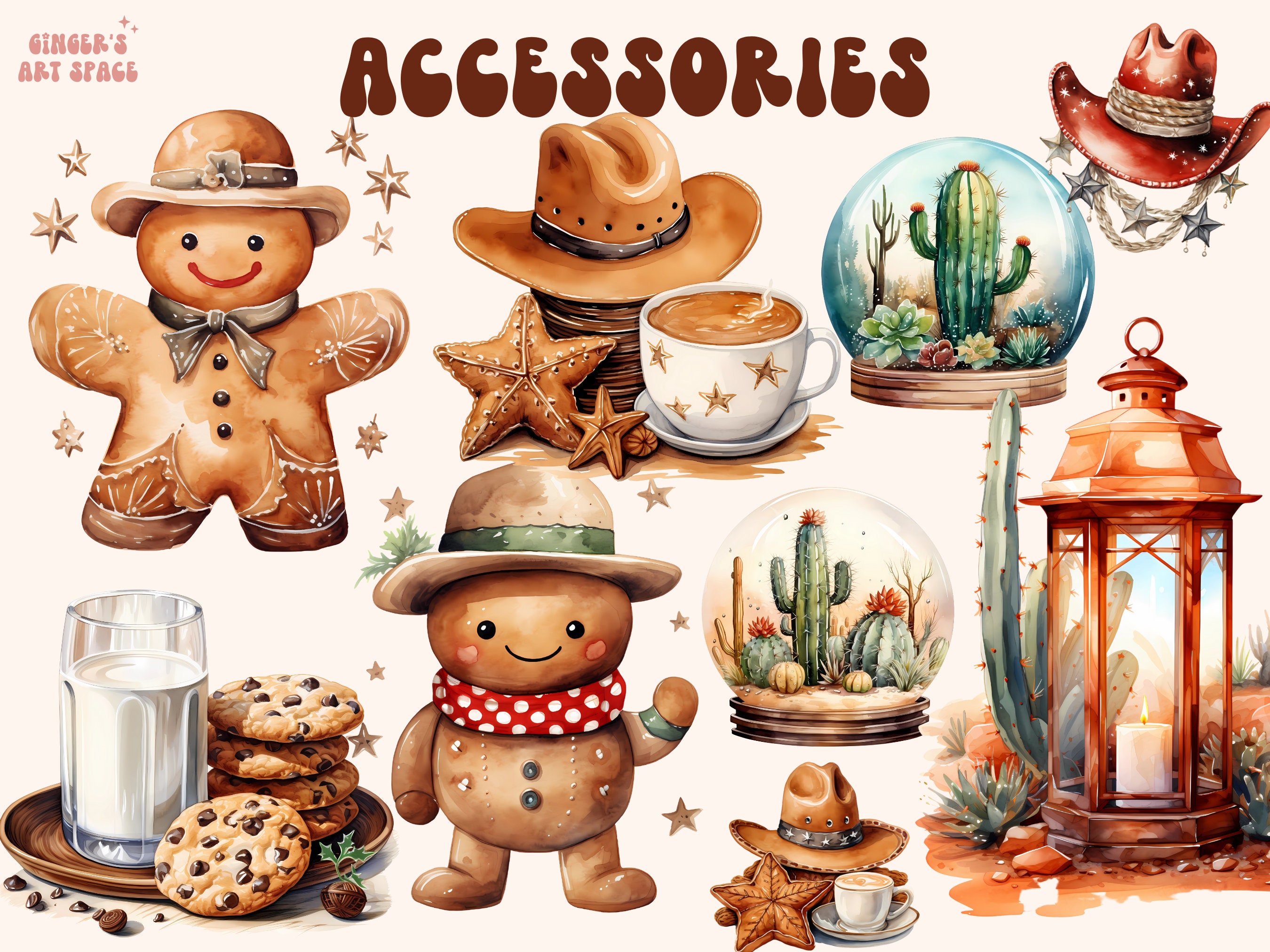 Western Christmas Clipart, Cowboy Christmas Clipart, Western Country ...