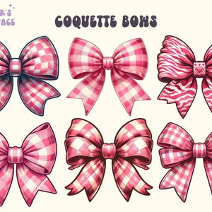 Coquette Bows PNG Clipart, Coquette Girly Clipart, Coquette Bows Bundle ...