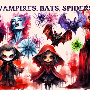 Spooky Halloween Clipart Bundle, Cute Spooky Halloween Sublimation ...