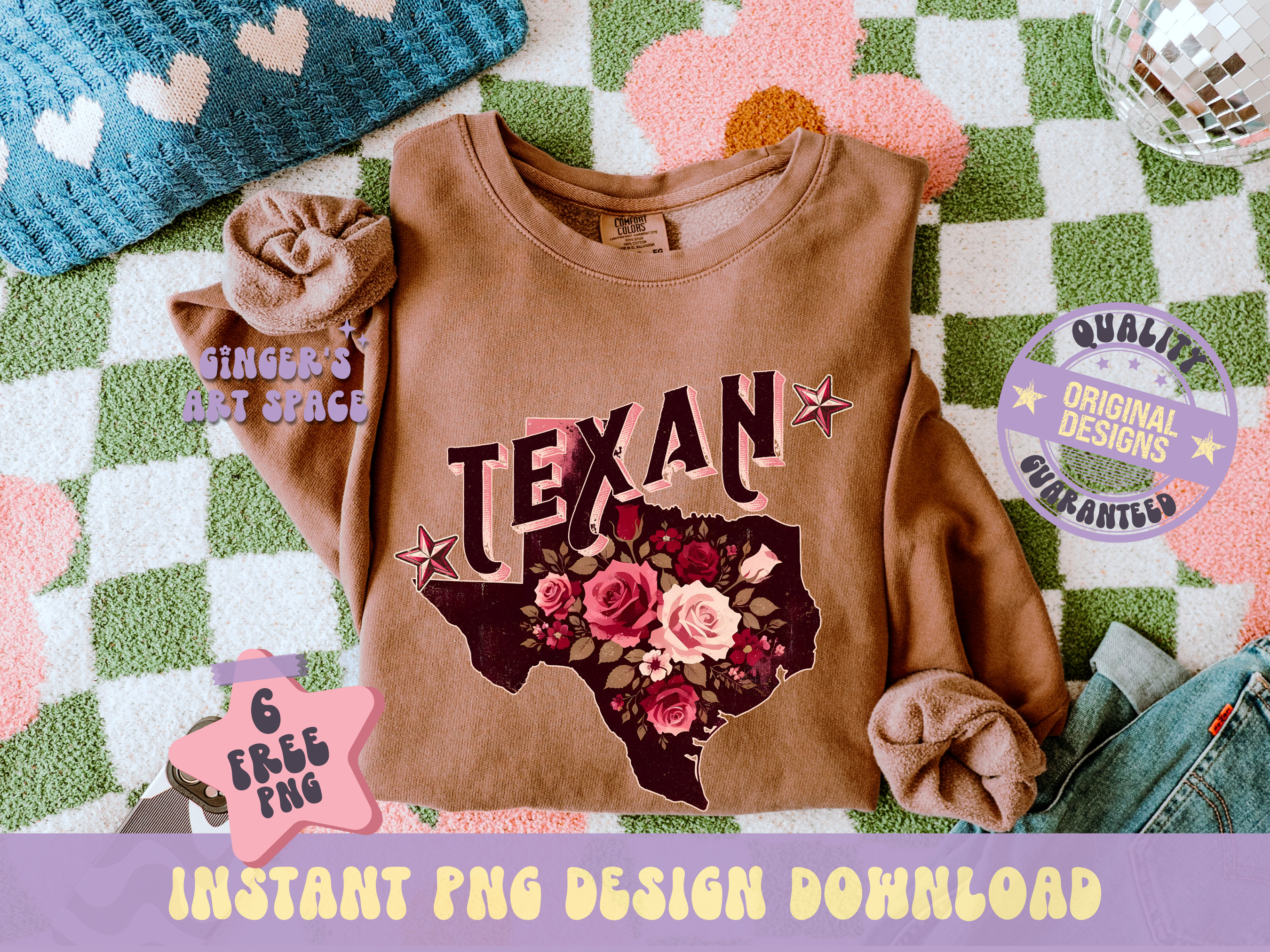 Retro Texan PNG, Proud Texan Sublimation, Vintage Texas Design, Floral ...