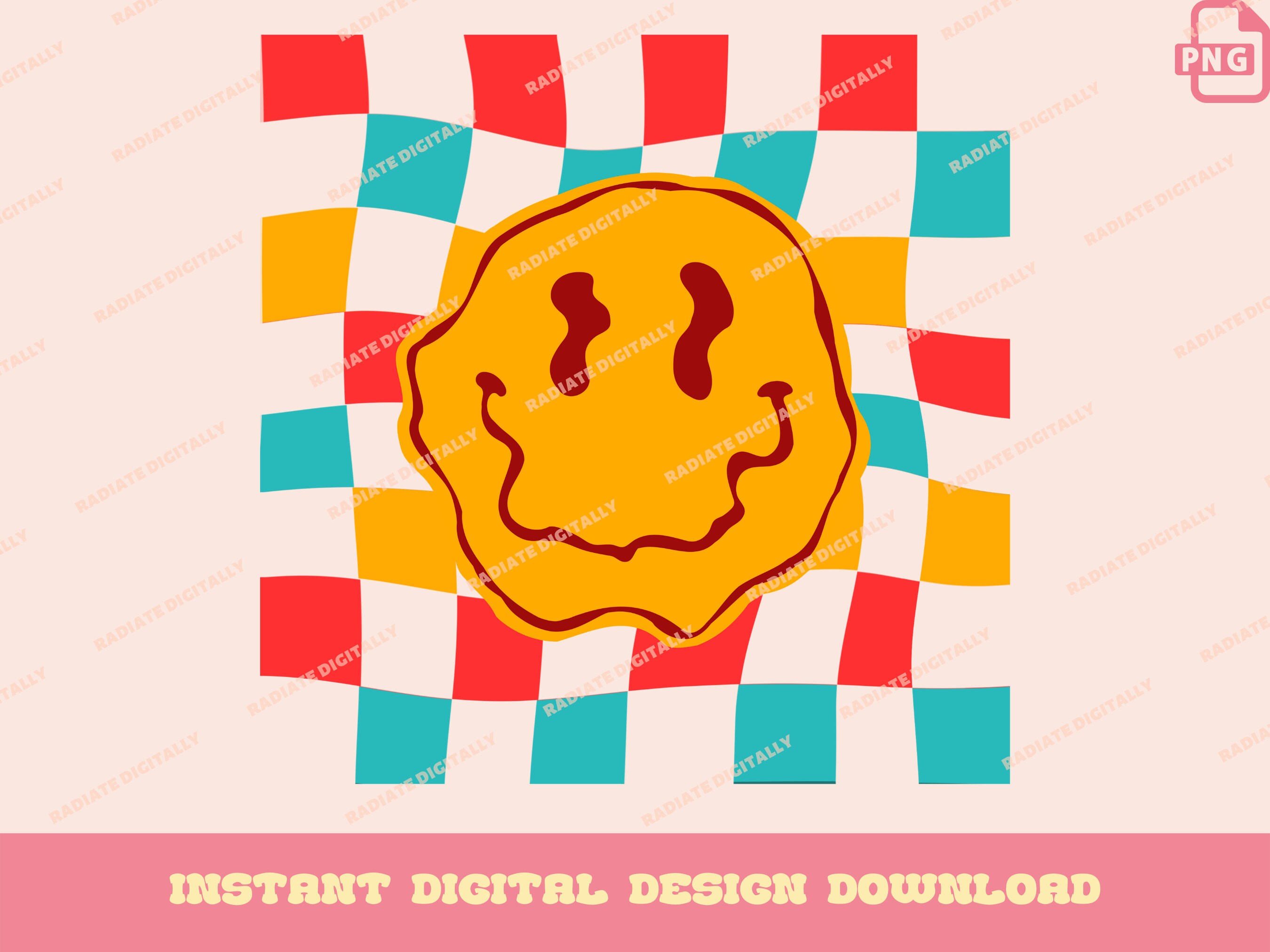 Retro Smile Face PNG, Retro Groovy Design, Smile PNG Sublimation, Retro ...