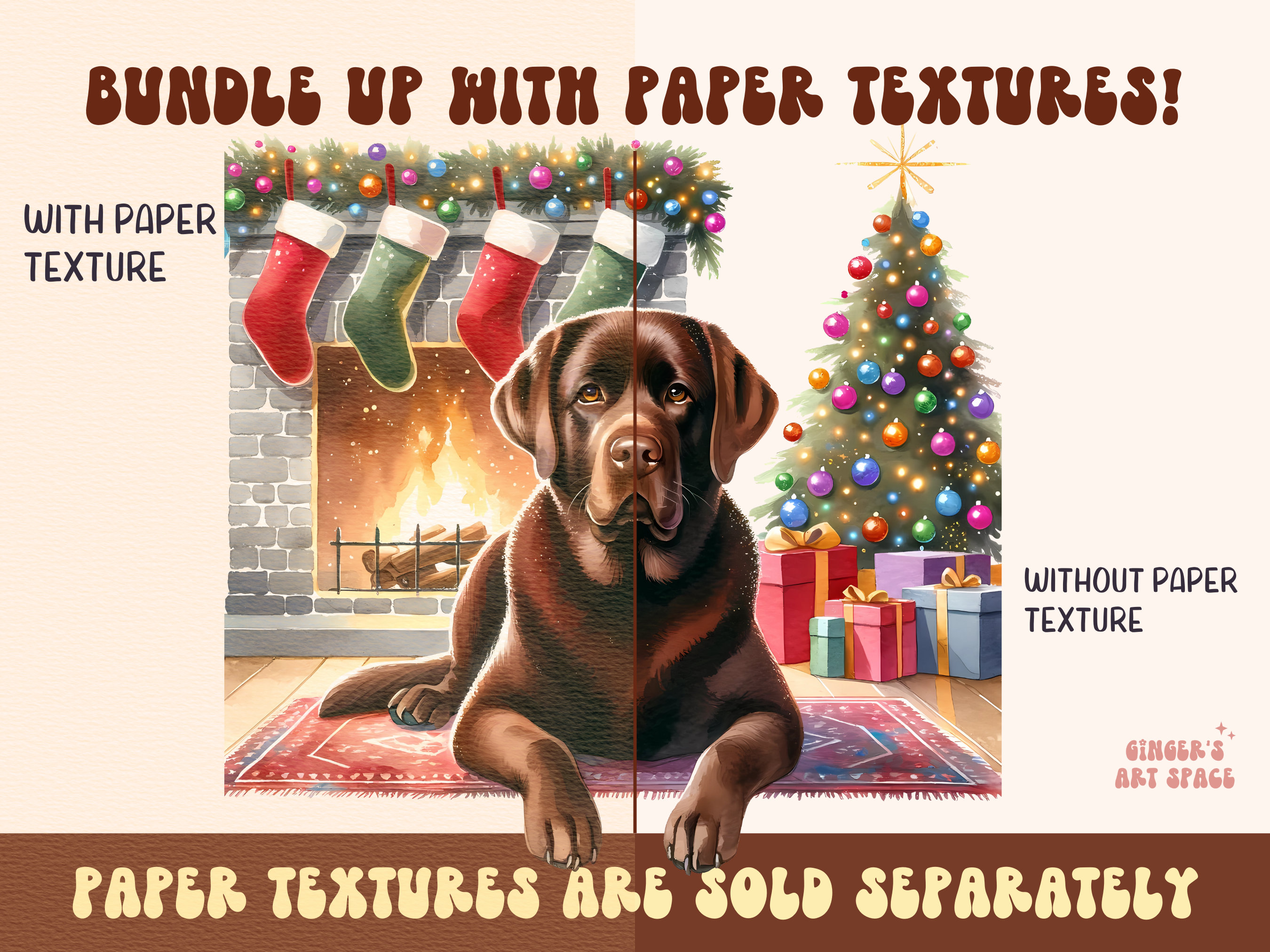 Chocolate Lab PNG, Chocolate Labrador Clipart Bundle, Watercolor ...