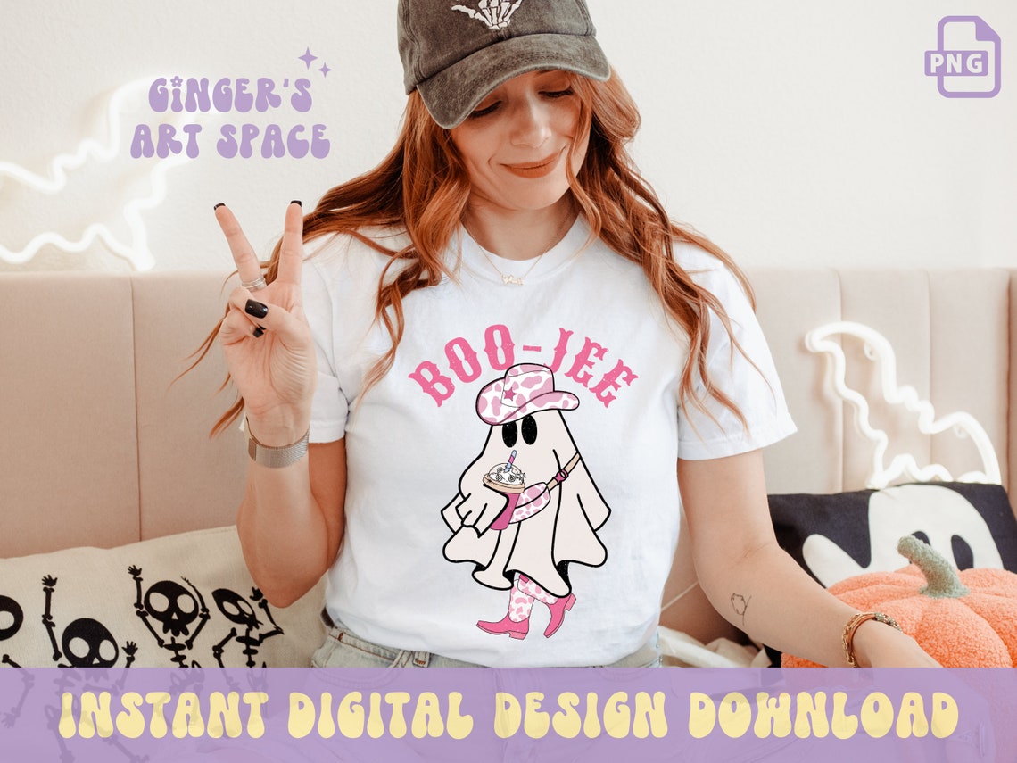 Boo-jee Ghost PNG, Boojee Ghoul Design, Groovy Spooky Season PNG ...