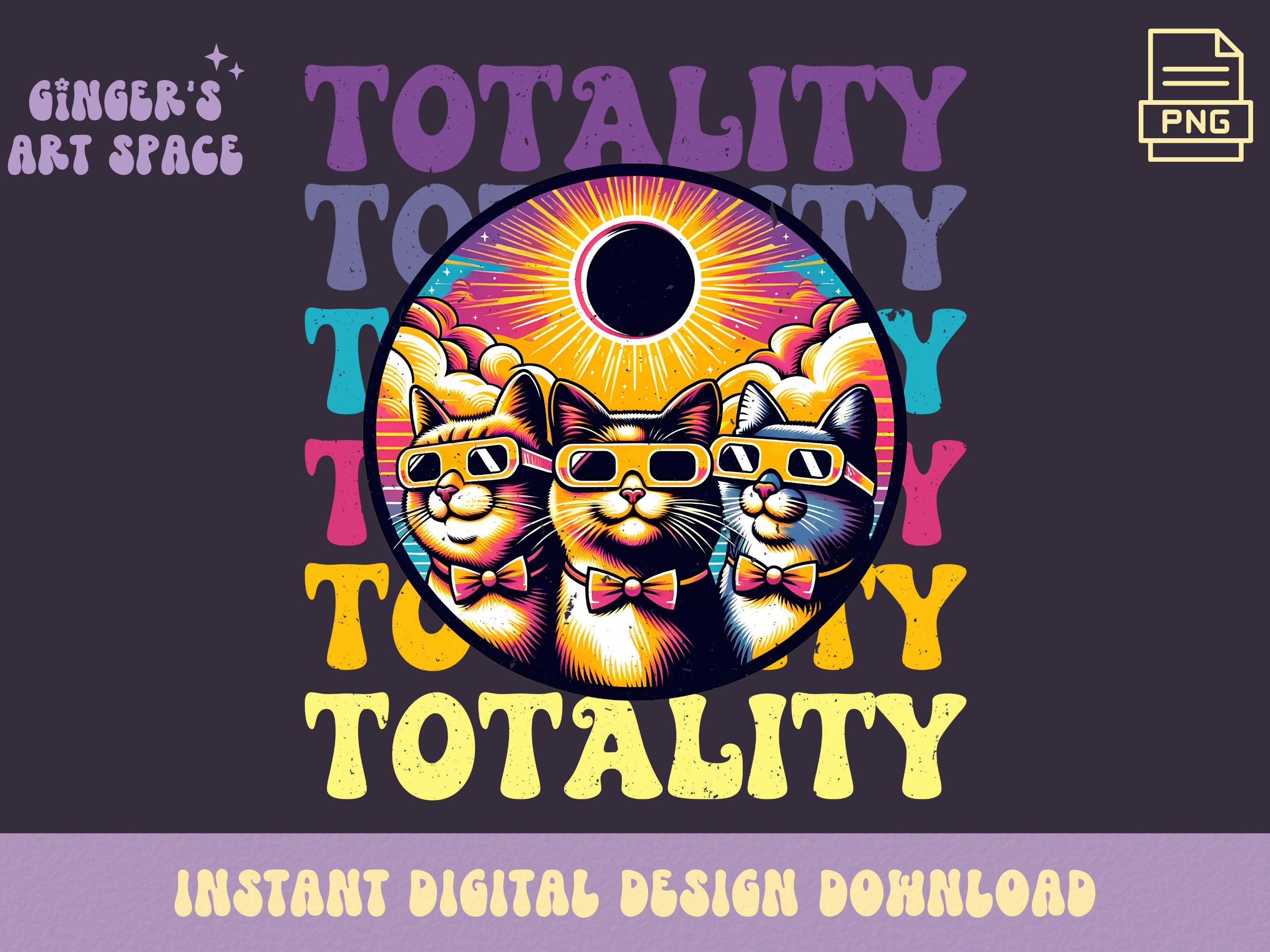Totality PNG, Funny Cat Totality Design, Cats Wearing Eclipse Glasses ...