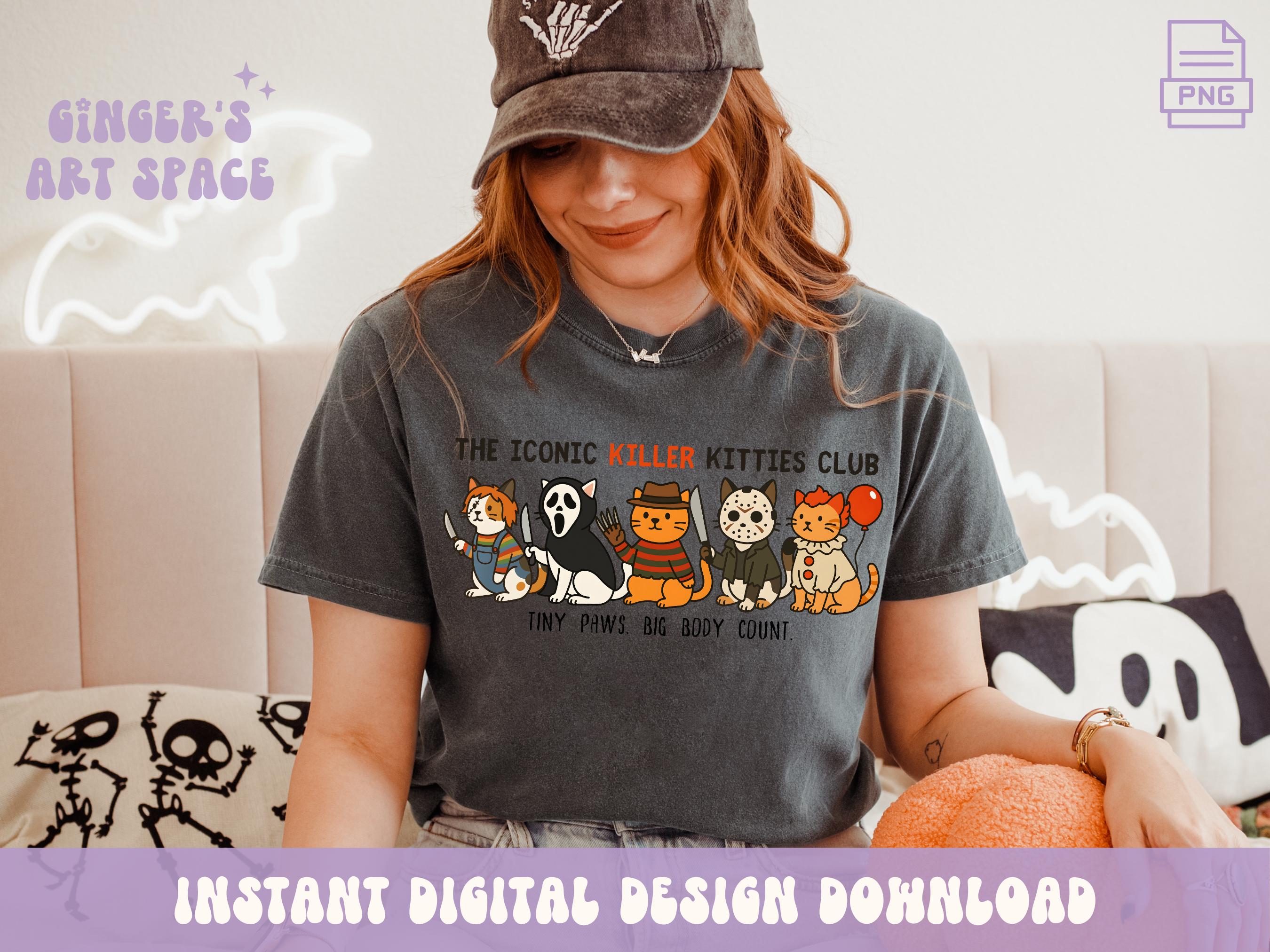 Horror Movie Cats PNG Sublimation, Horror Movie Kitty, Spooky Cat Lover ...
