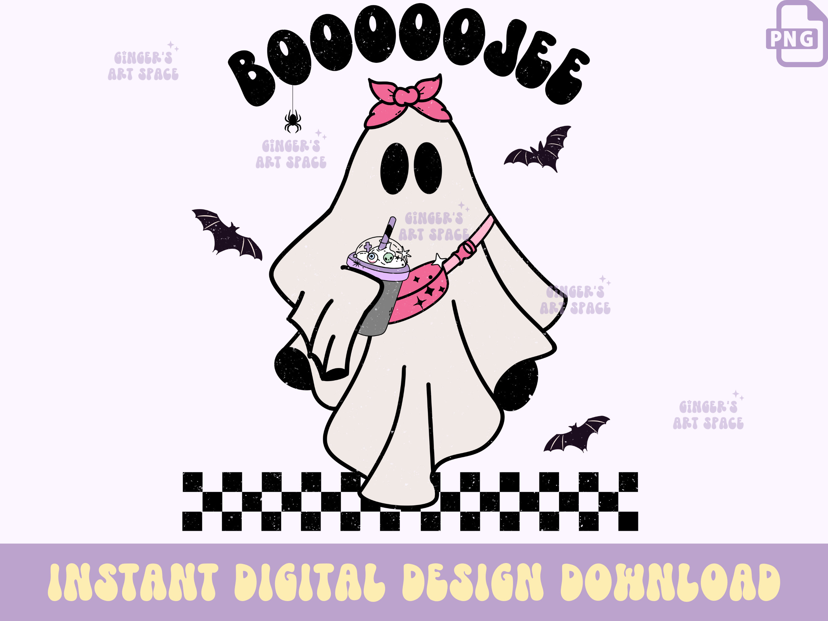 Boo-jee Ghost PNG, Boojee Ghoul Design, Groovy Spooky Season PNG ...