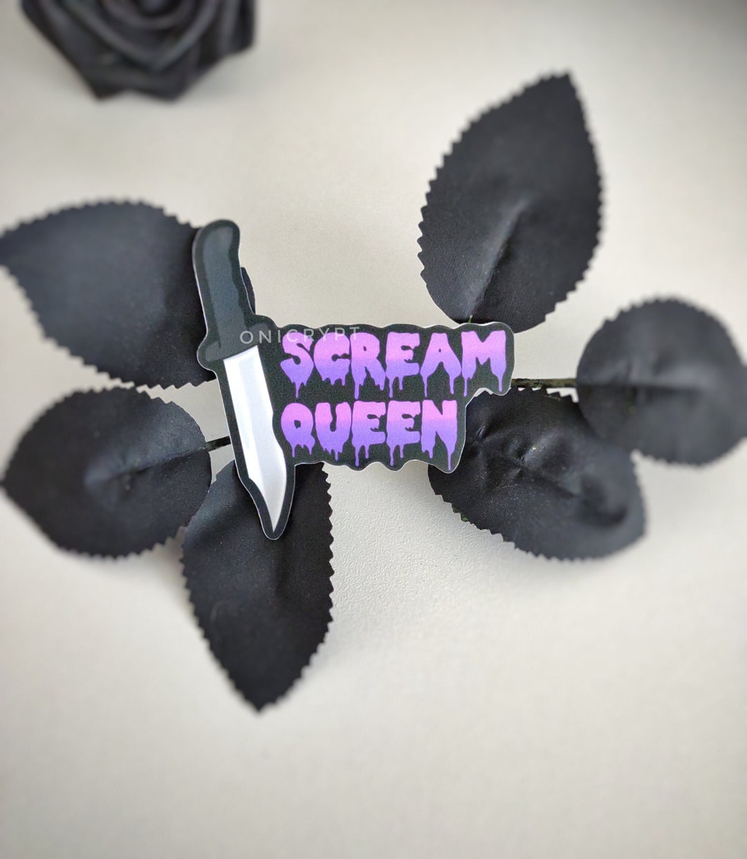 Scream Queen Sticker Cute Goth Horror Sticker - Etsy
