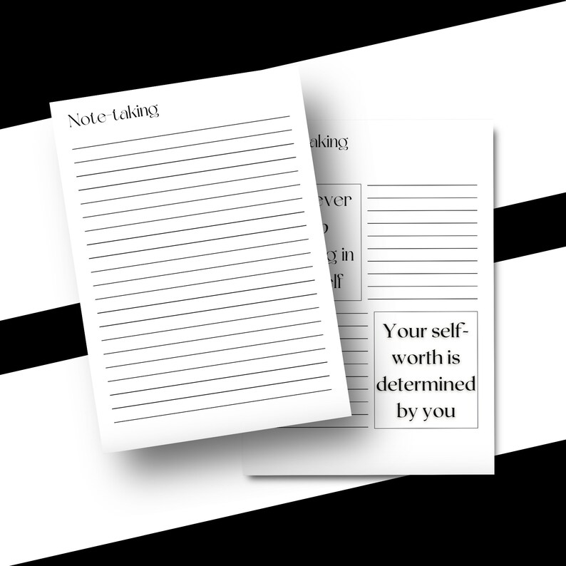 Minimalist Printable Note-taking Pages A4, A5, Letter Sizes - Etsy