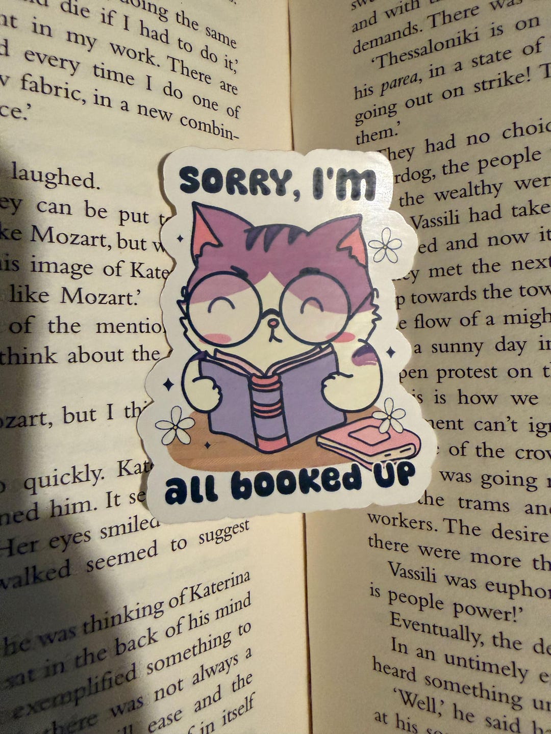 Sorry I'm All Booked up Sticker| Bookish Sticker, Kindle Sticker, - Etsy