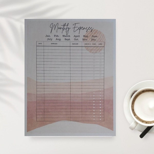 Esthetician Expense Worksheet - Etsy