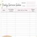 Salon Daily Sales Tracker for Stylists | Salon Income Log| Service ...