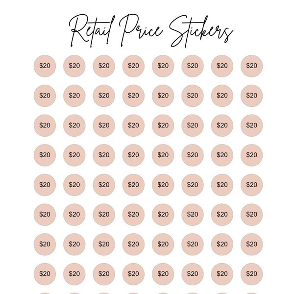 Retail Price Tags - Etsy