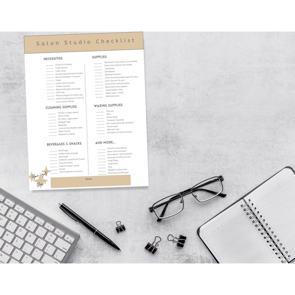 Salon Checklist - Etsy