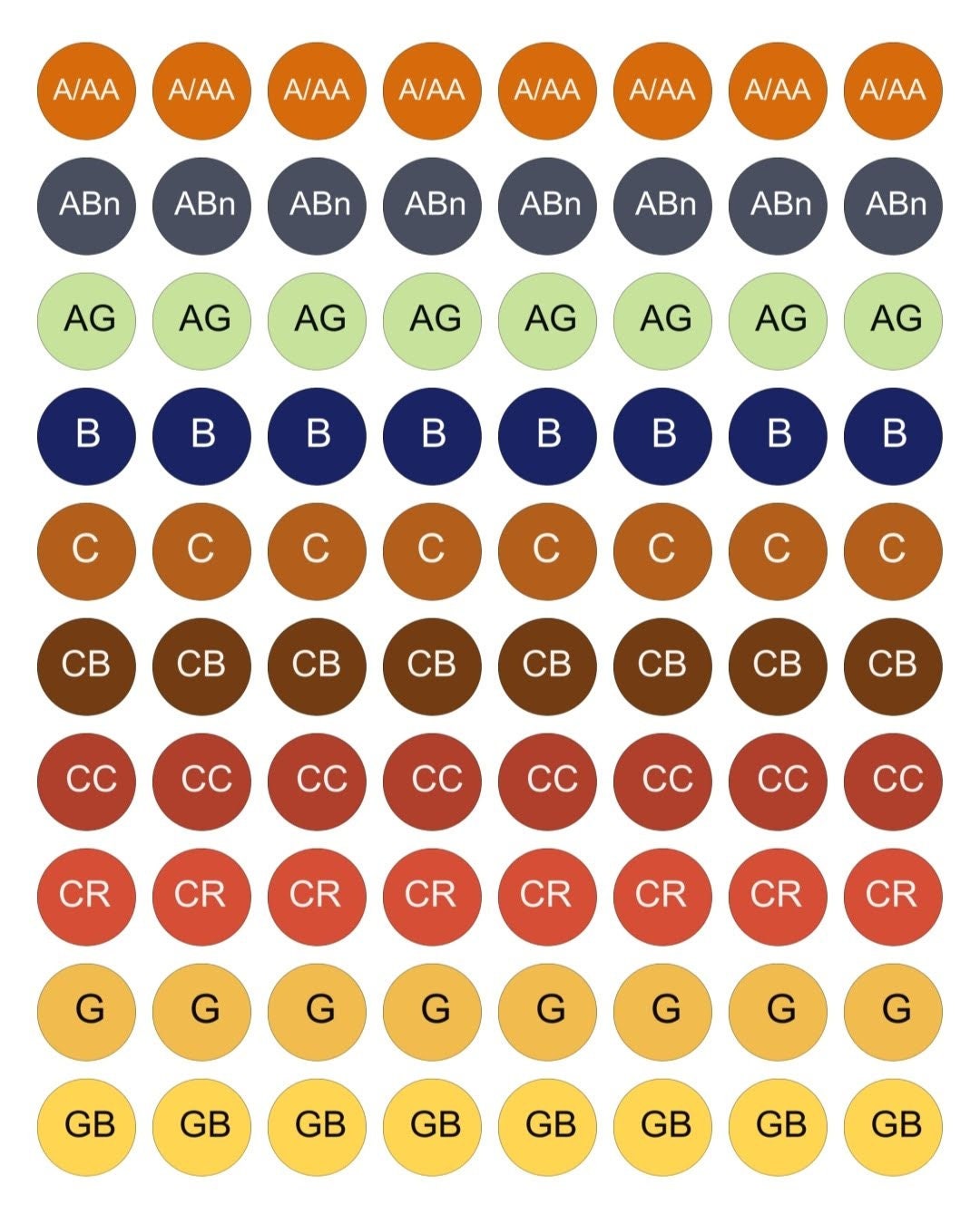 Redken Shades EQ Color Coded TONE Stickers, Labels for Bottle Tops or ...