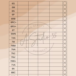 Matrix Color Sync Inventory Sheet. Hairstylist, Salon Inventory - Etsy