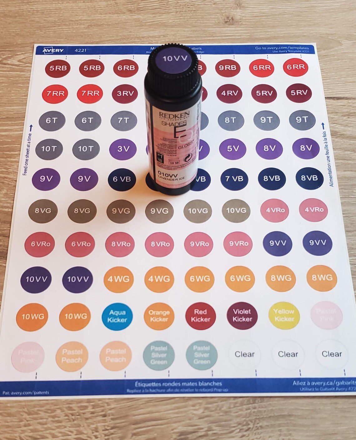 Redken Shades EQ Color Coded Stickers for Tops of Bottles. SEQ Labels ...