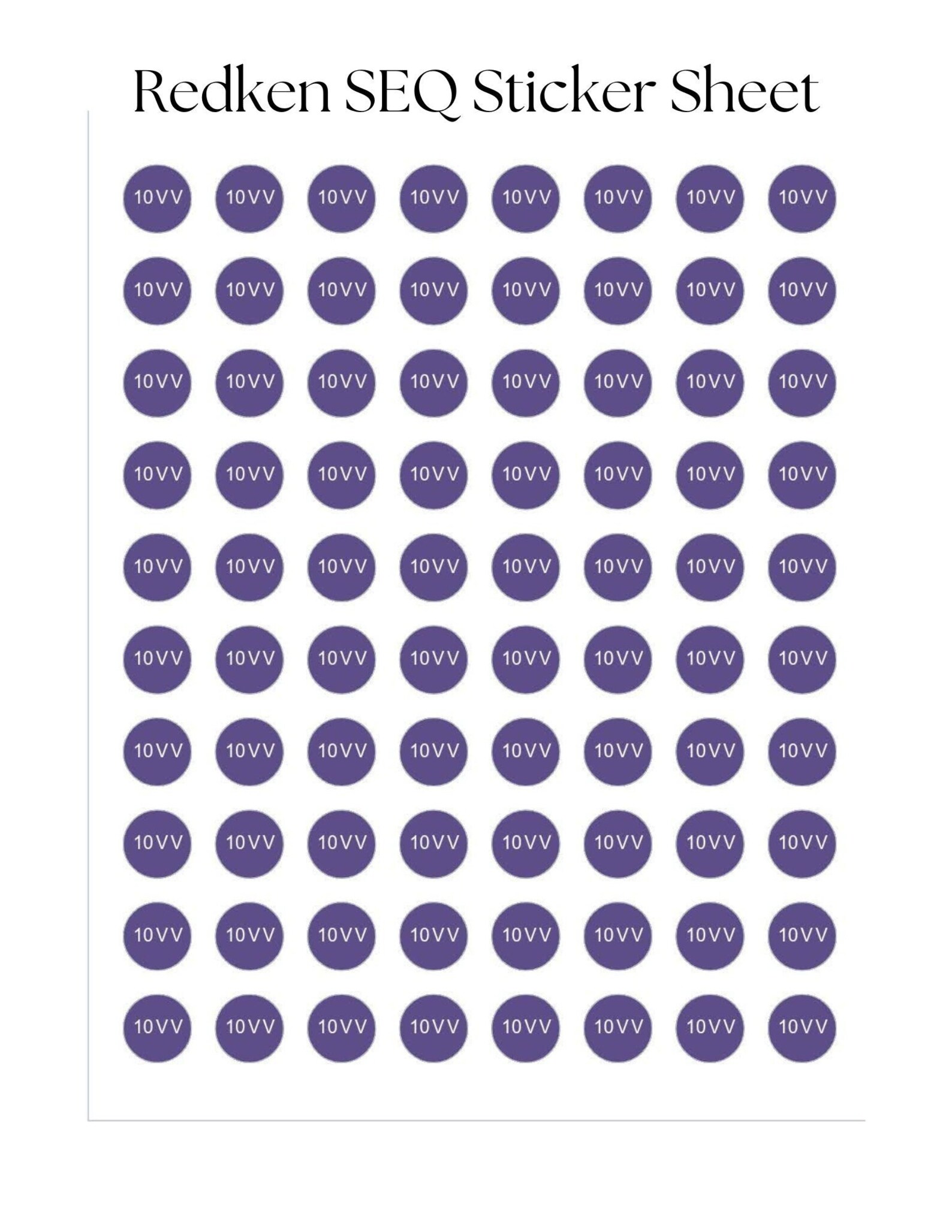 Redken Shades EQ Stickers, Hair Color Stickers,labels. SEQ Stickers ...