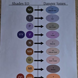 Danger Jones Color Conversion Chart From Shades EQ, Hair Salon ...