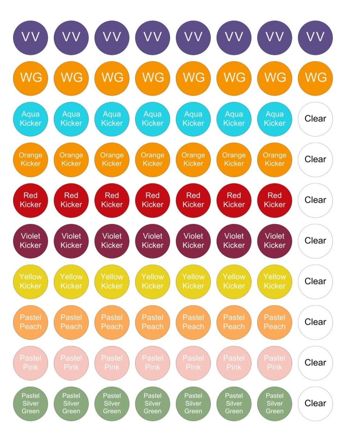 Redken Shades EQ Color Coded TONE Stickers, Labels for Bottle Tops or ...