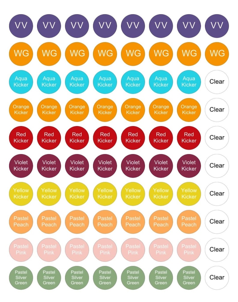 Redken Shades EQ Color Coded TONE Stickers, Labels for Bottle Tops or ...