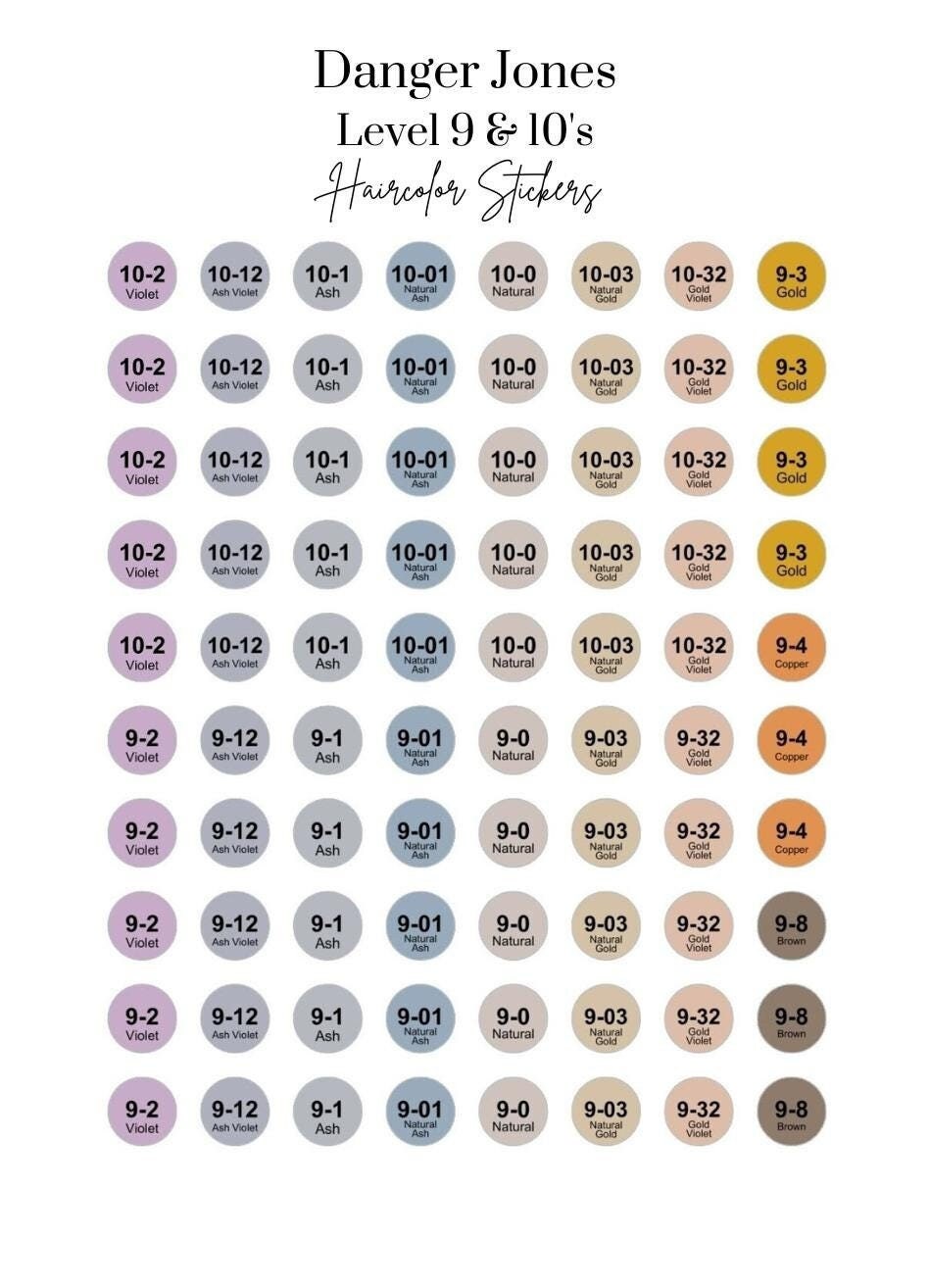 Danger Jones Hair Color Stickers, Danger Jones Gloss,hair Color Labels ...