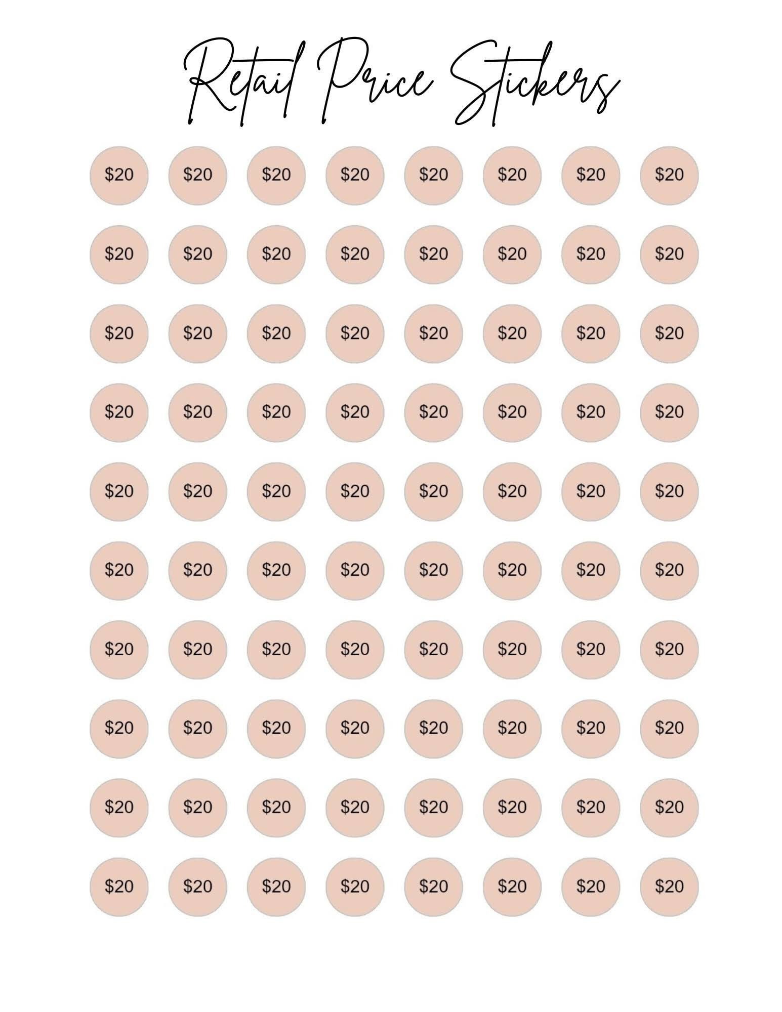 Retail Price Stickers, Custom Price Stickers, Salon Stickers, Salon ...