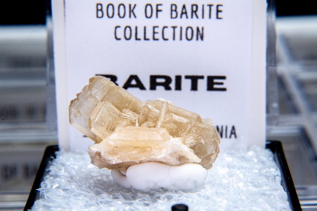Golden Brown Barite Crystal in a Display Box Southern California Barite ...