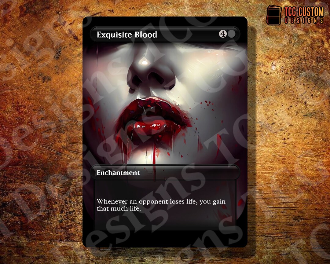Exquisite Blood MTG Compatible Proxy Full Art Custom Card 2024 Refresh ...