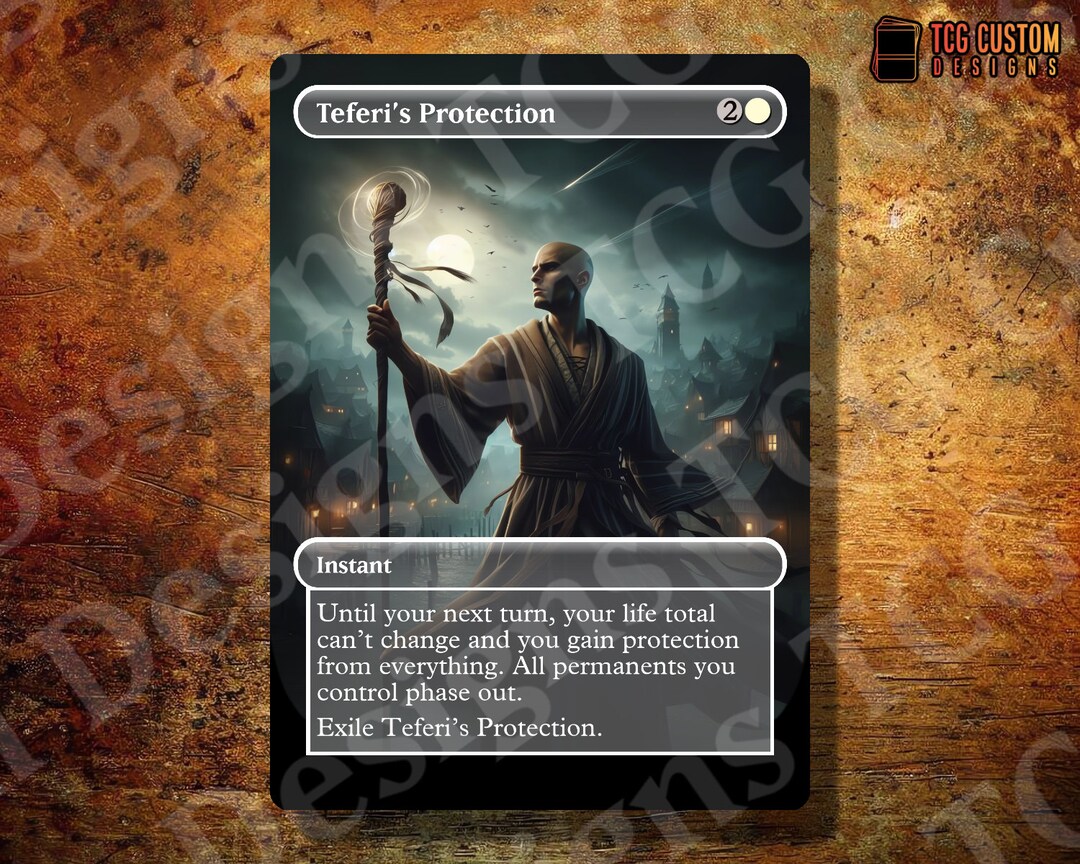 Teferi's Protection V3 MTG Compatible Proxy Full Art Custom Card 2024 ...