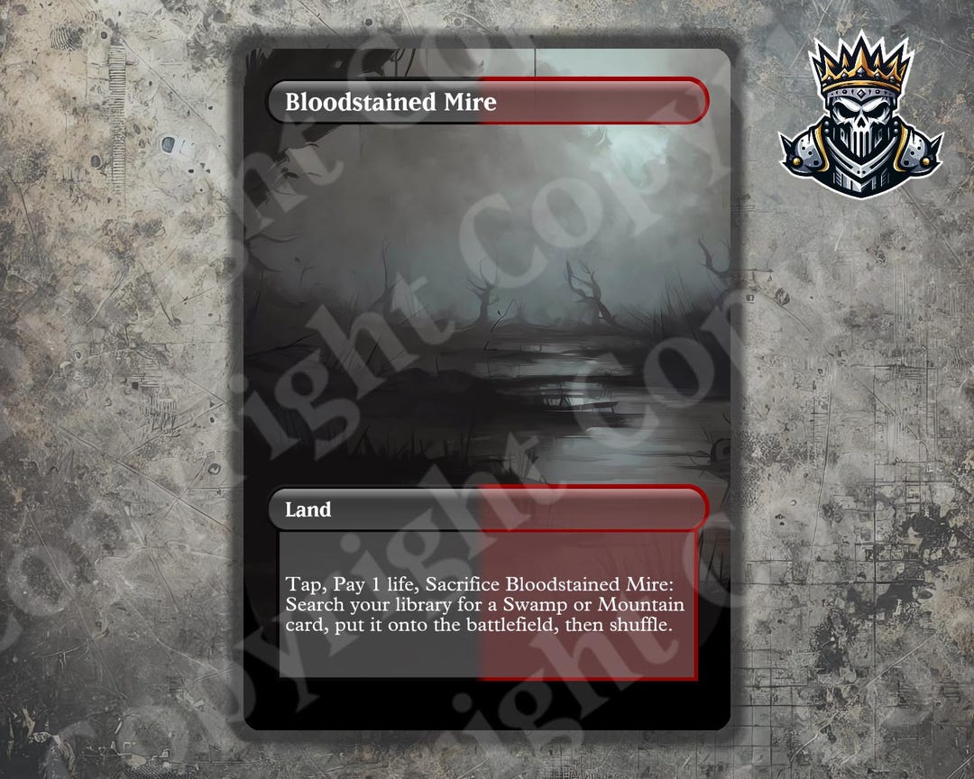 Bloodstained Mire Proxy - Full Art Custom Card - Etsy
