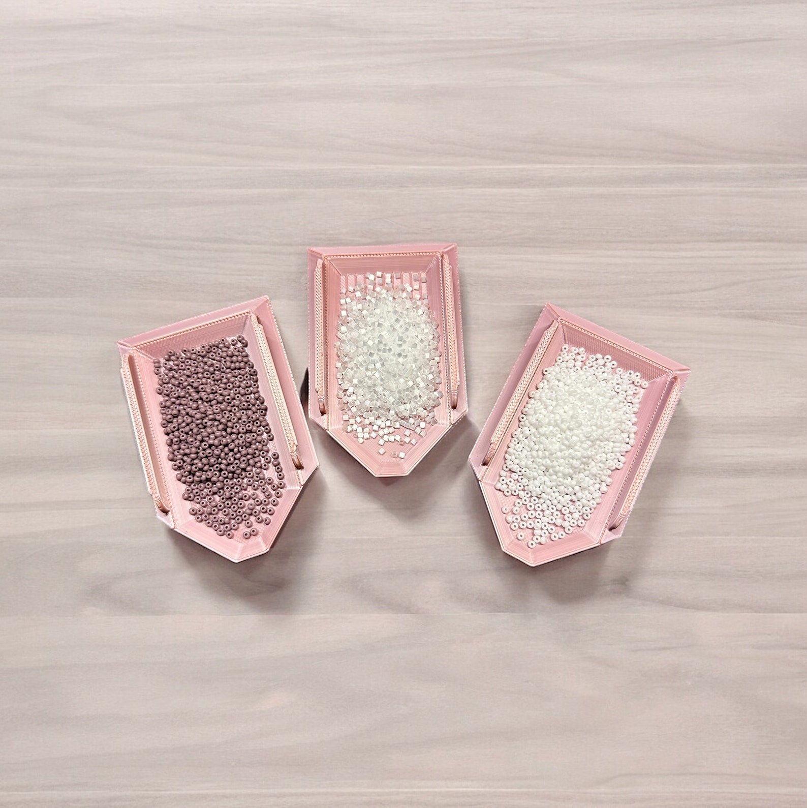 Set of 3 Bead Trays, Bead Organizer, Non-tipping Tray for Beading ...
