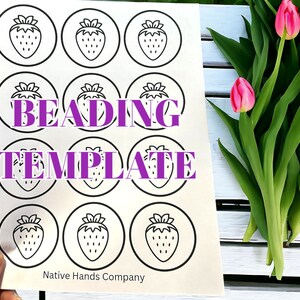 Native Beadwork Printable Strawberry Template PDF Beading Pattern Print ...
