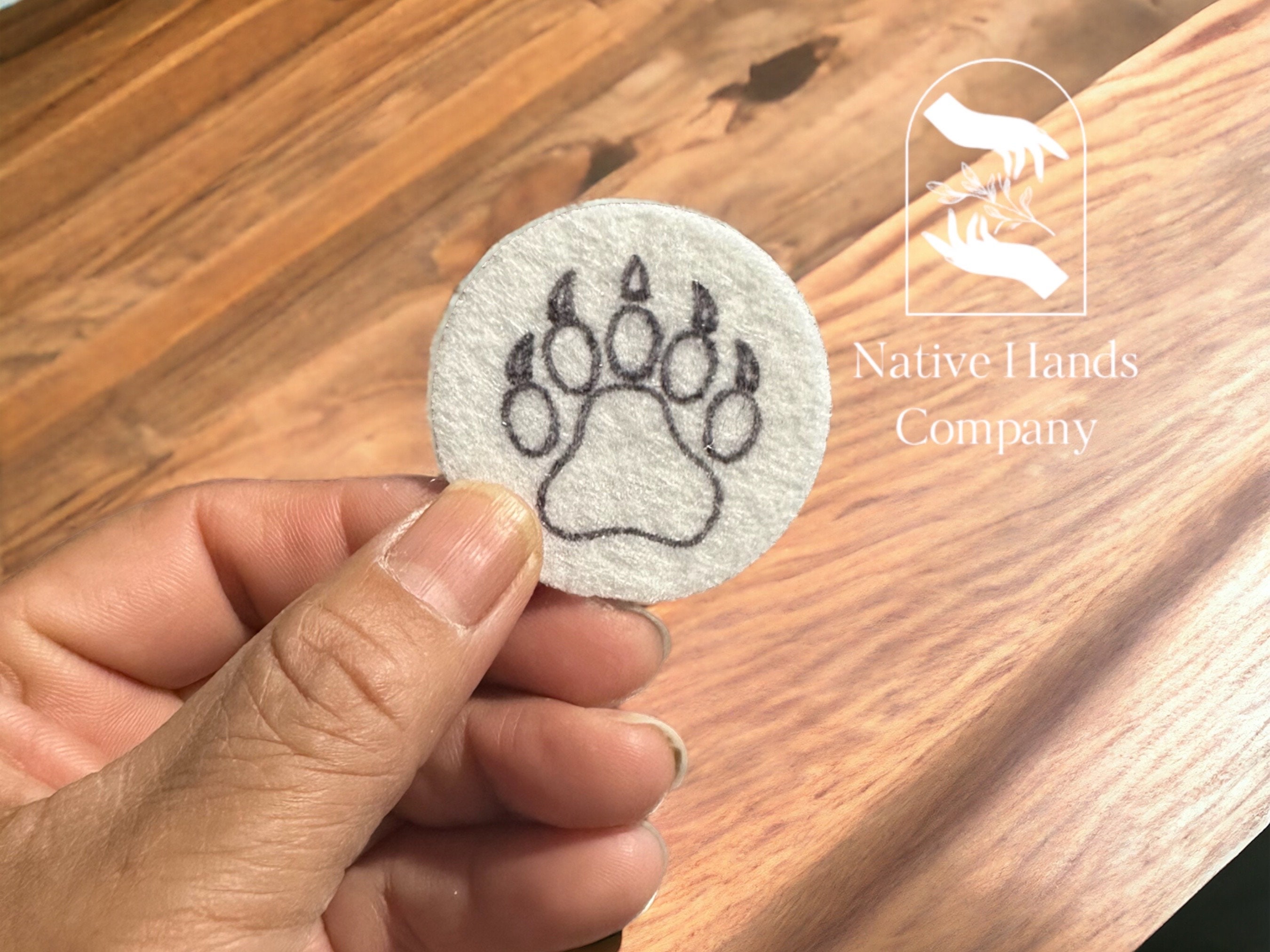 6 Piece Bear Paw Print Pattern Set Pellon Peltex 70 Flat Stitch Beading ...