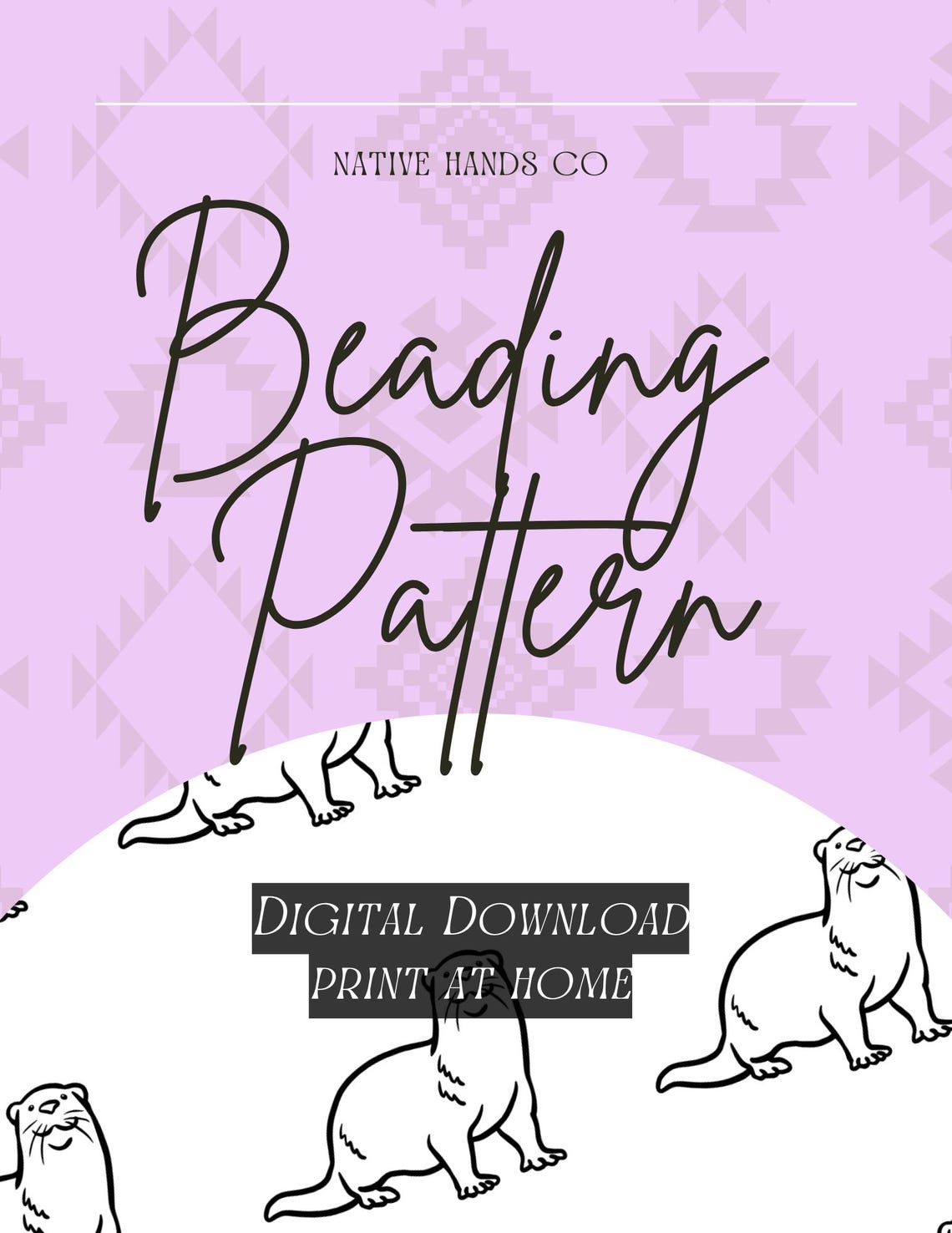 Native Beadwork Printable Otter Template Pdf Beading Pattern Print at ...