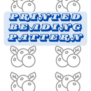 PRINTED Native Beadwork Printable Blueberry Set Beading Pattern - 2 ...