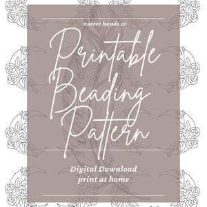 Native Beadwork Printable MOONFLOWER 5 SIZES Flat Stitch Template PDF Beading Pattern Print at ...