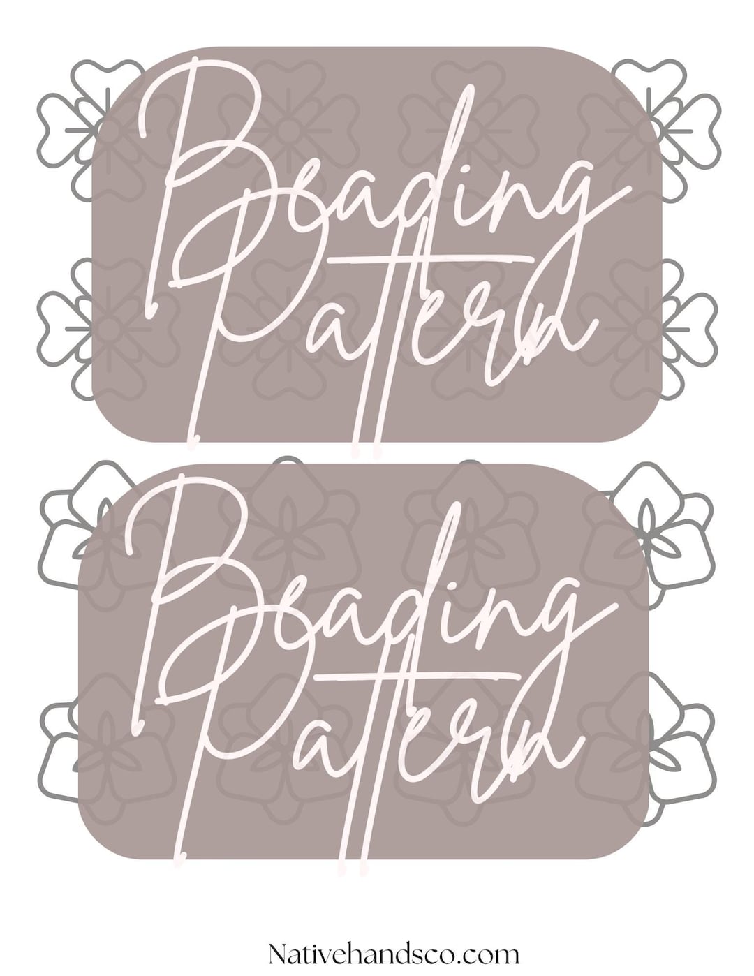 Native Beadwork Printable Floral Mix 2 Flat Stitch Template PDF Beading ...