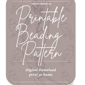 Mirrored Bald Eagle 4 Sizes Native Beadwork Printable Template PDF Beading Pattern Print at Home ...